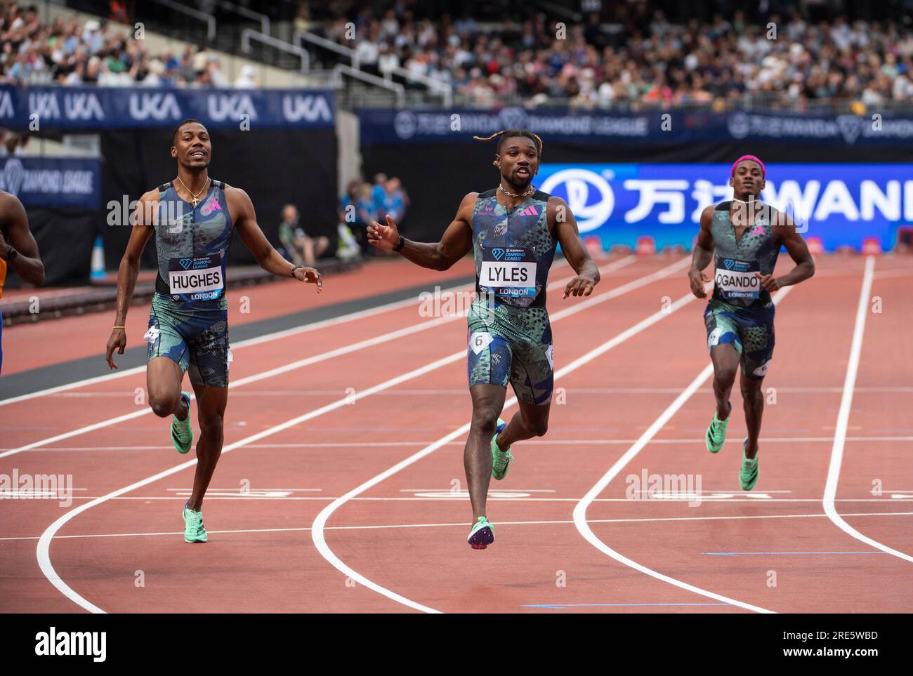 Men’s 200m at the Wanda Diamond League London Event, London Stadium on the 23rd July 2023. Photo ...