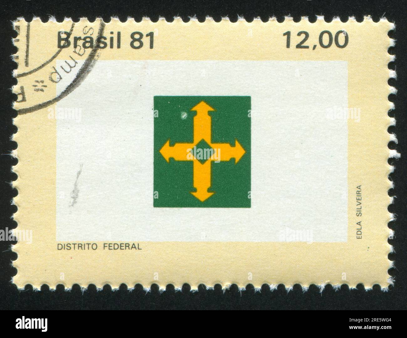 BRAZIL - CIRCA 1981: stamp printed by Brazil, shows State Flag, circa ...