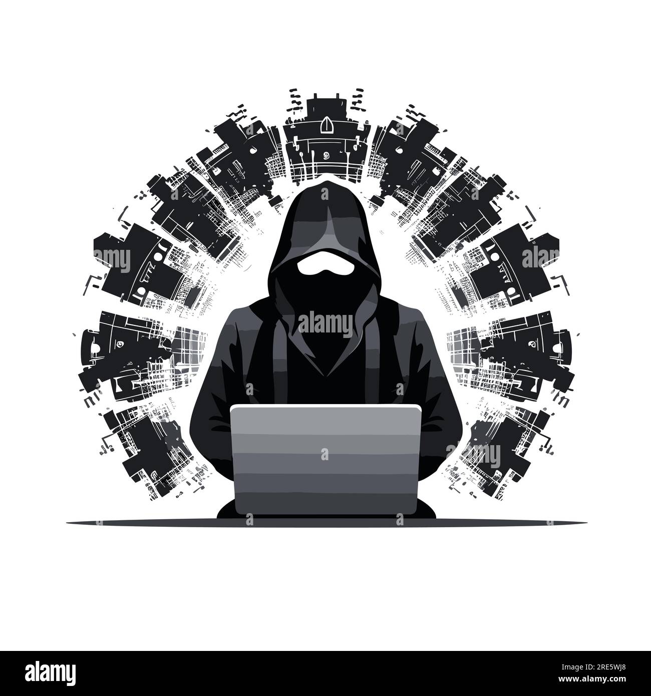 Hacker vector art hi-res stock photography and images - Alamy