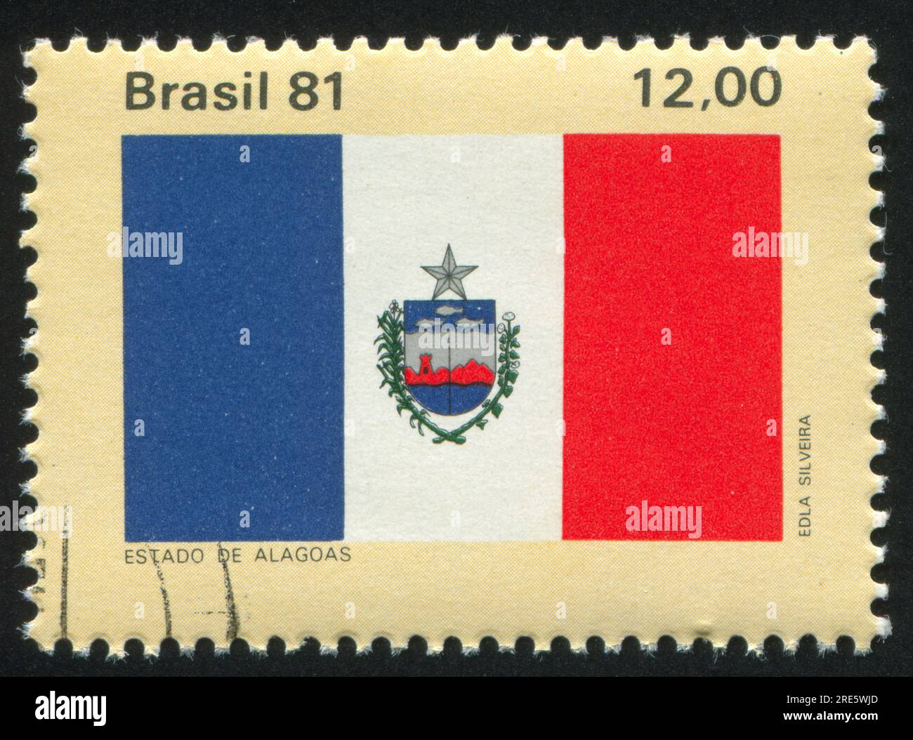BRAZIL - CIRCA 1981: stamp printed by Brazil, shows State Flag, circa ...