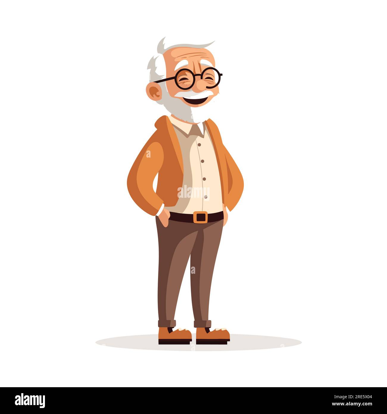 Old age pensioner happy healthy couple Stock Vector Images - Alamy