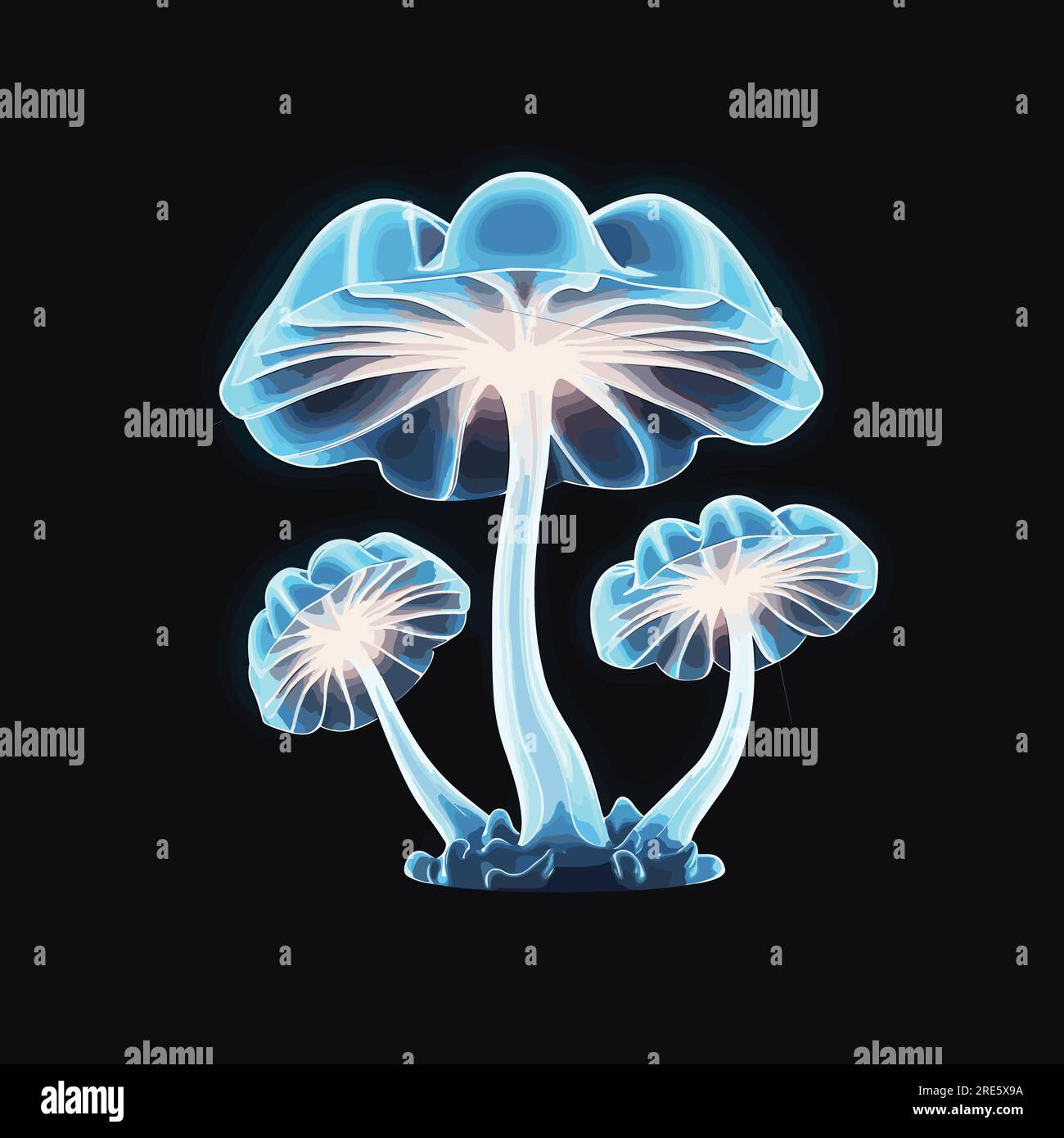 Bioluminescent fungi Stock Vector Images - Alamy