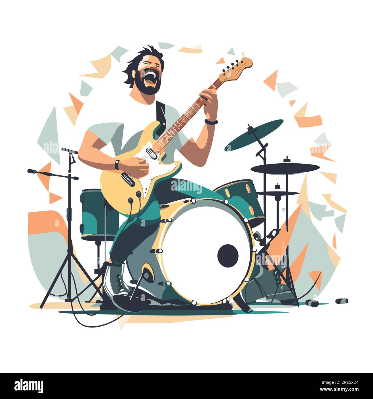 Rock music fan Stock Vector Images - Alamy