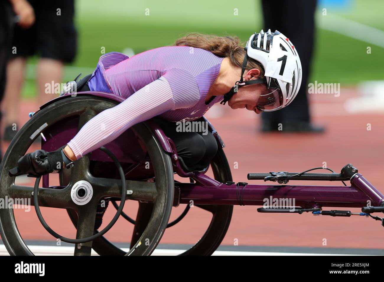 Fabienne ANDRE (Great Britain) competing in the Women's 800m Wheelchair ...