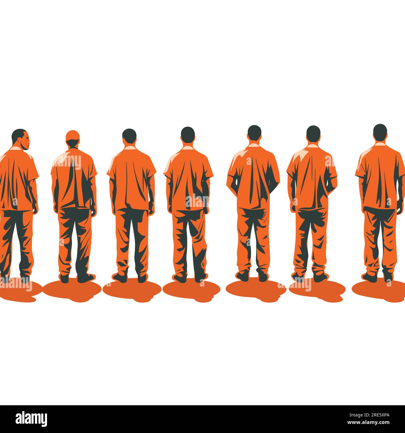 Inmates orange Stock Vector Images - Alamy