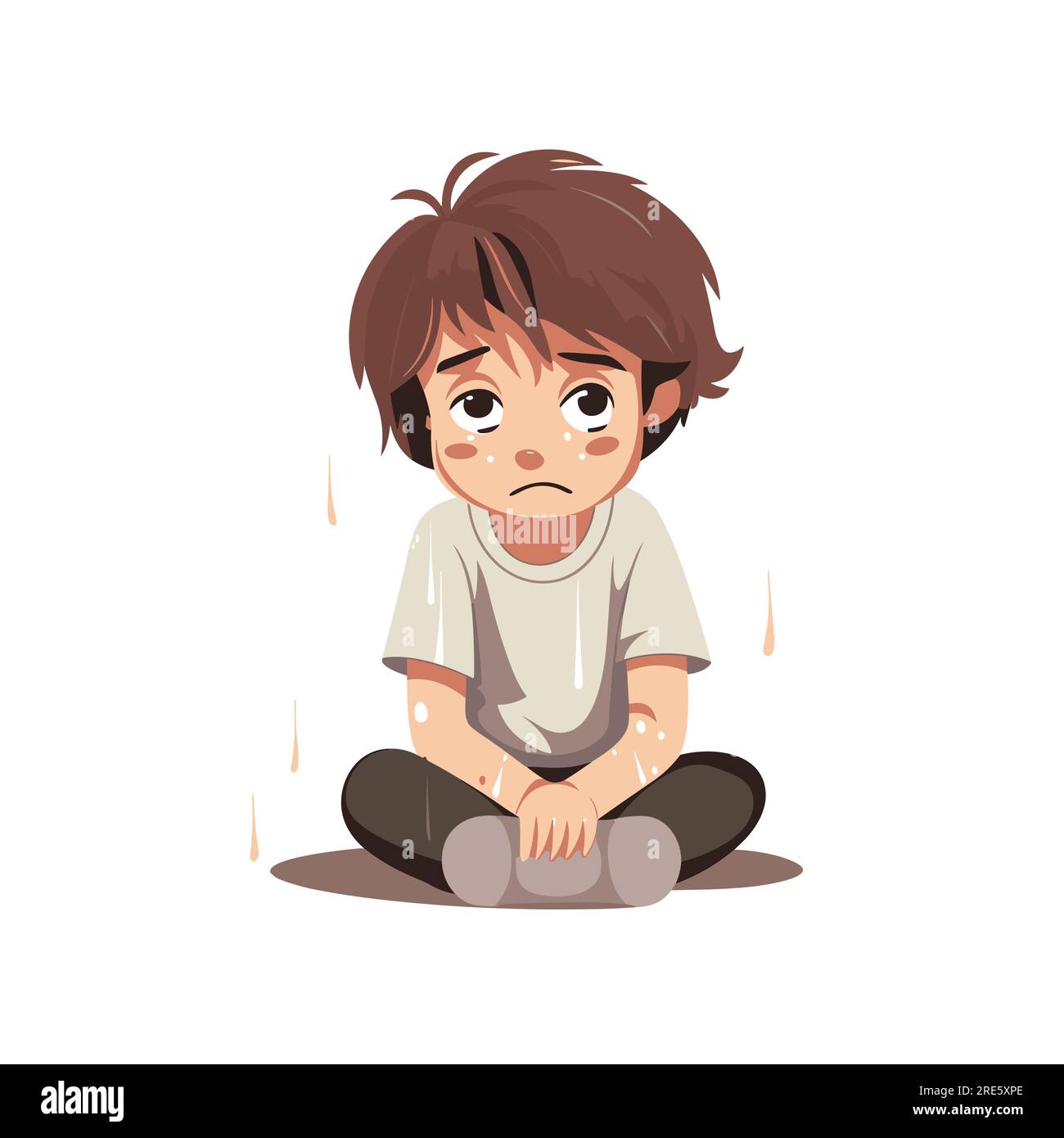 Cute upset baby boy crying Cut Out Stock Images & Pictures - Alamy