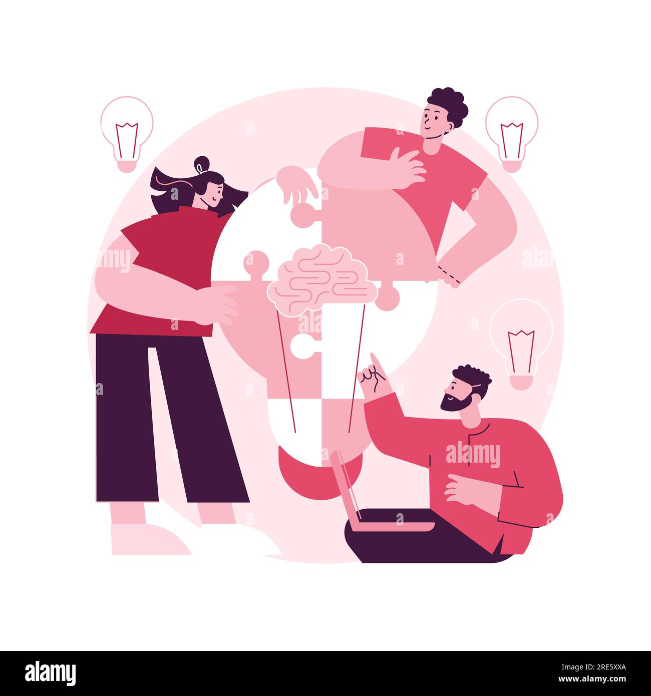 Brainstorming Abstract Concept Vector Illustration Teamwork Brainstorming Tools Idea