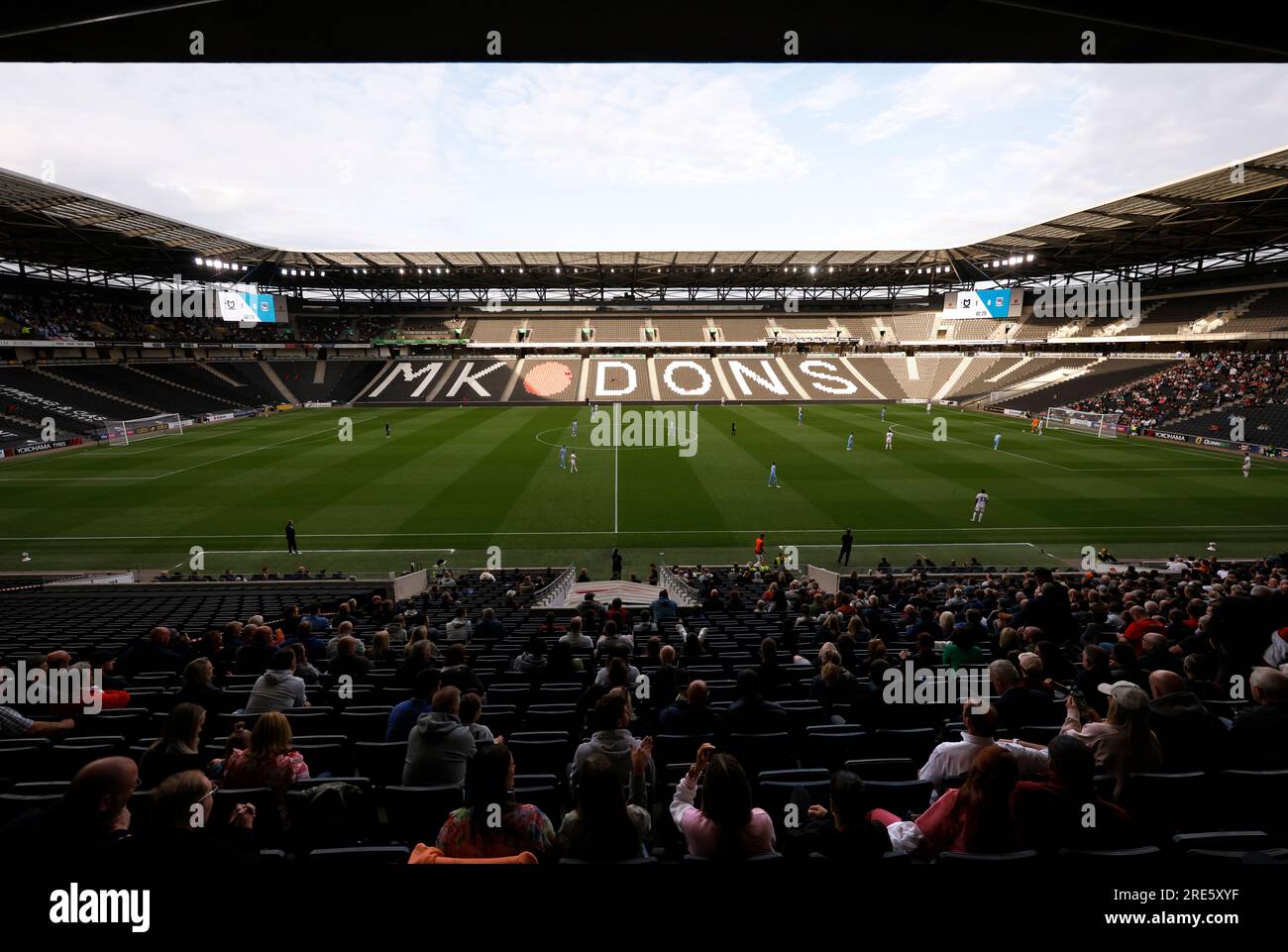 A general view of play during the pre-season friendly match at Stadium ...