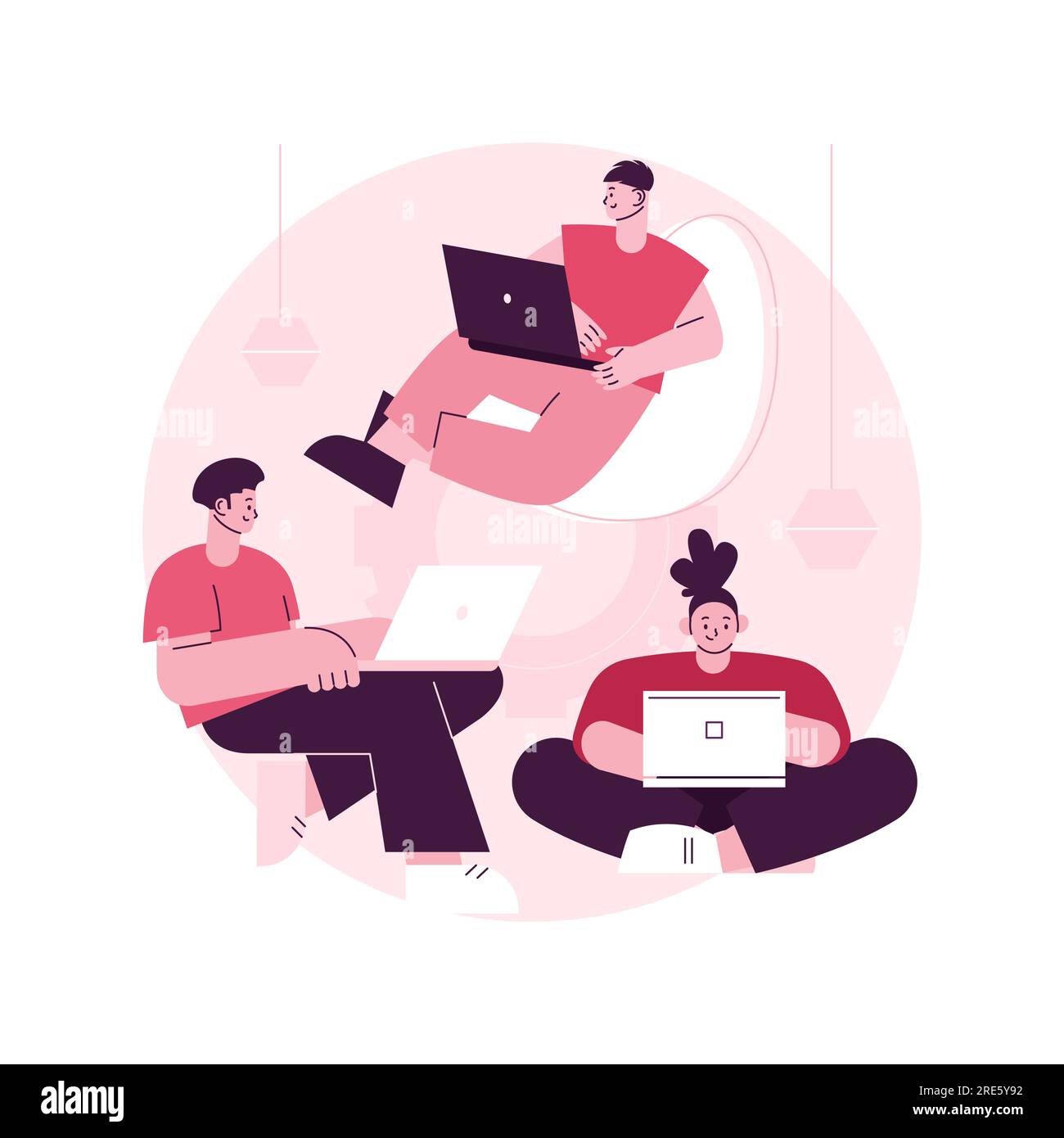 Startup hub abstract concept vector illustration. Startup incubator ...