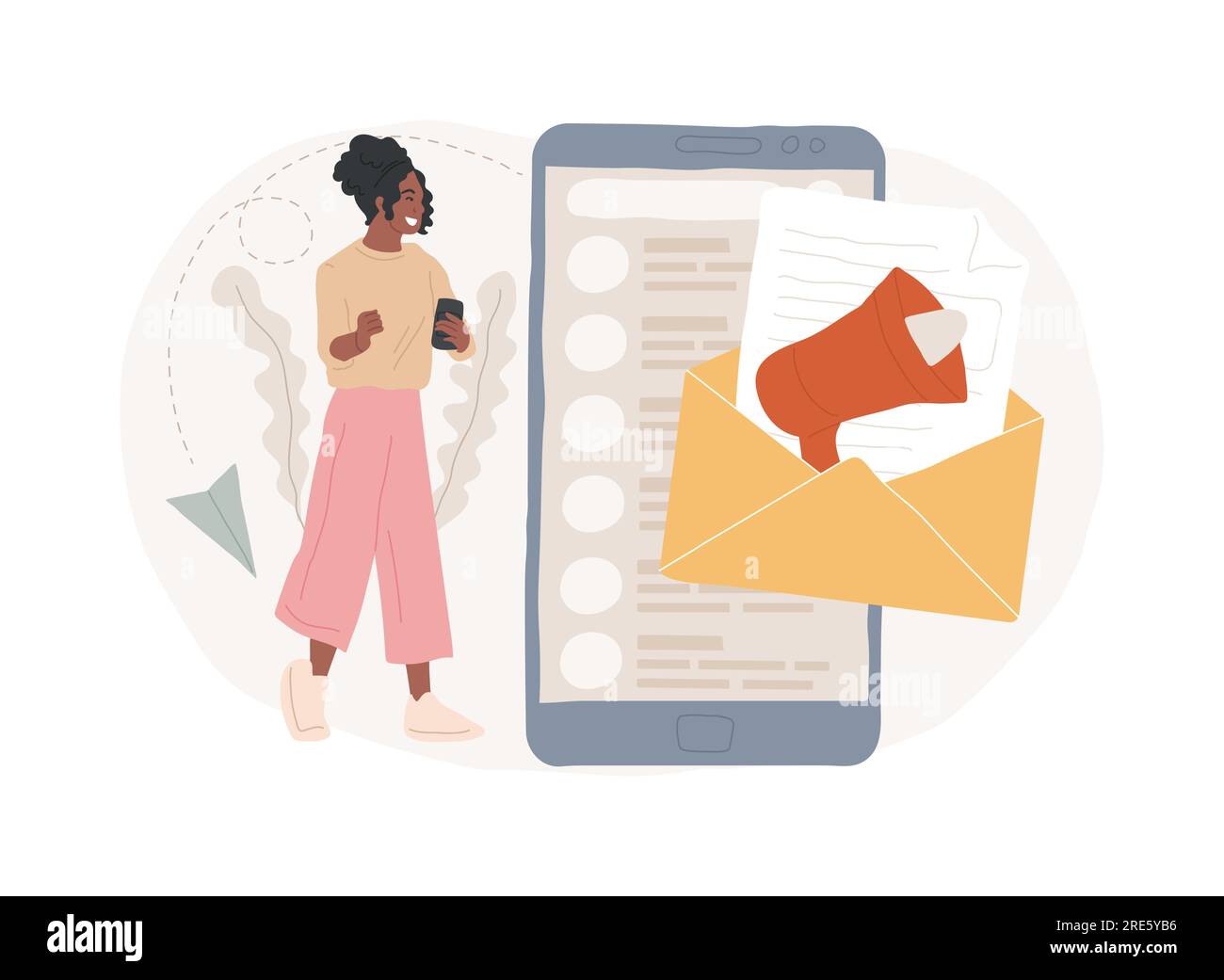 Newsletter isolated concept vector illustration. Subscribe for latest ...