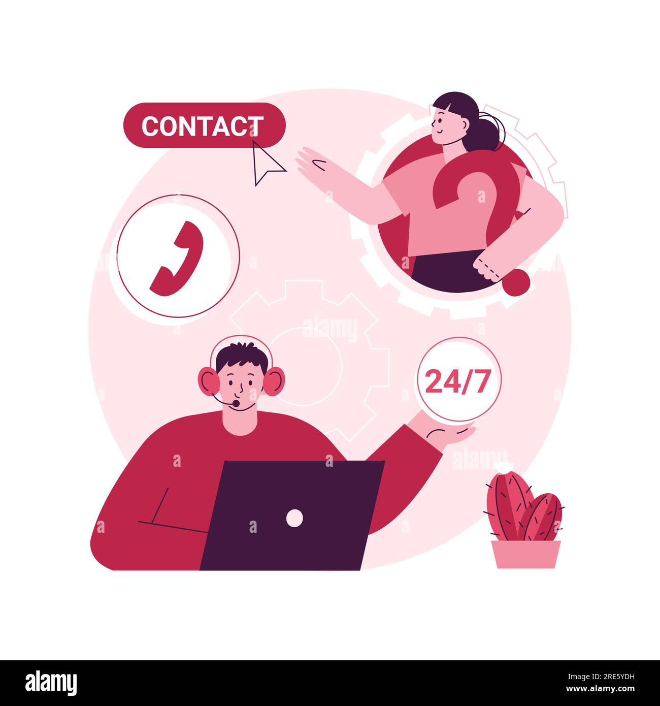 Customer support abstract concept vector illustration. Tech support ...