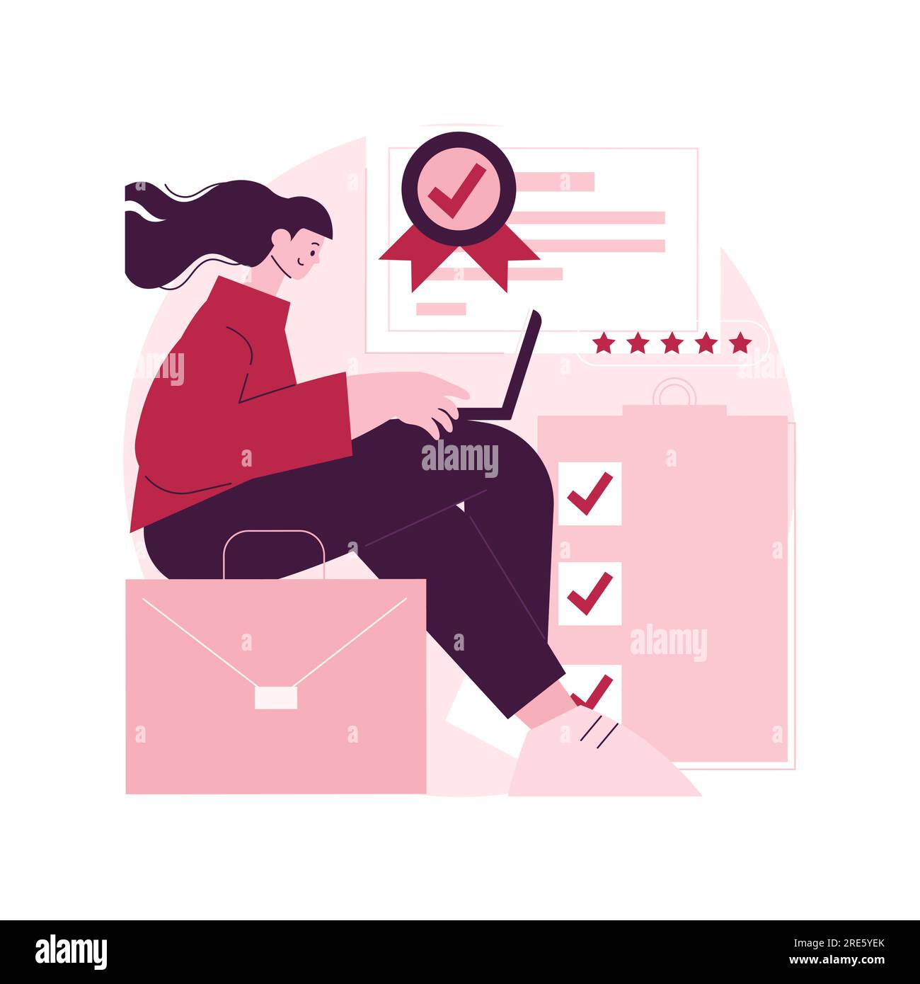 Quality work abstract concept vector illustration. Quality in a ...