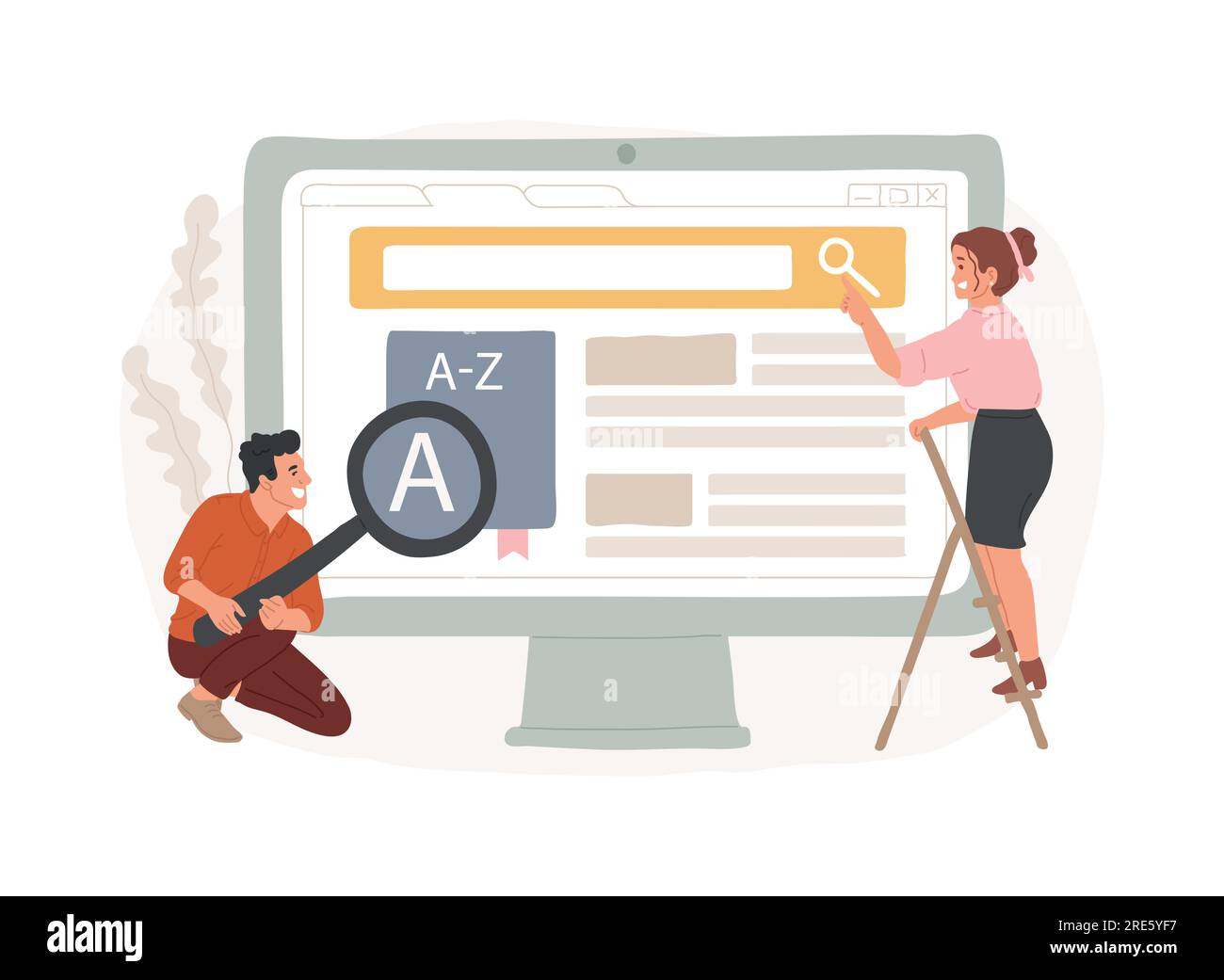 Glossary isolated concept vector illustration. Website element, company ...