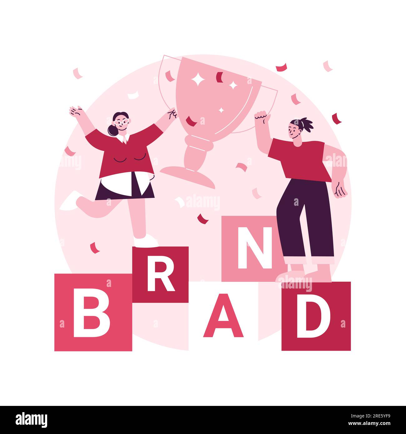 Branded competition abstract concept vector illustration. Marketing ...