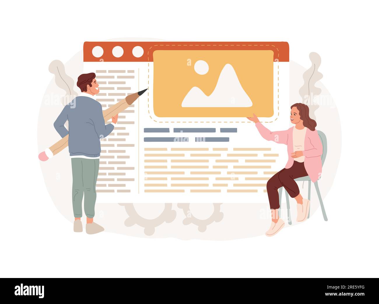 Blog articles isolated concept vector illustration. Blog menu element ...