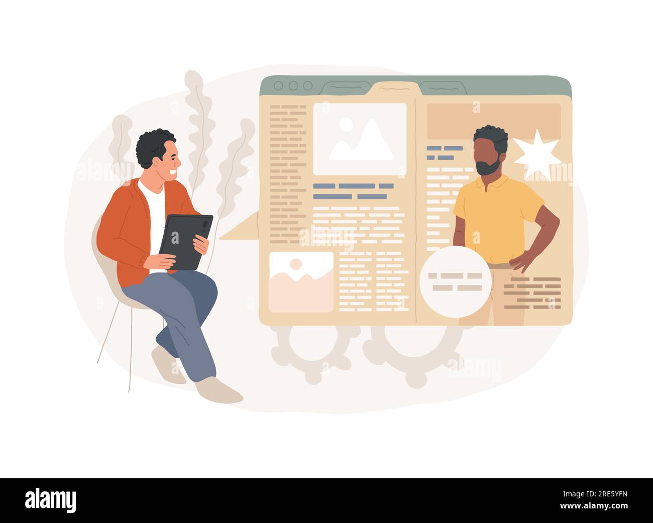 Magazine isolated concept vector illustration. Periodical publication ...