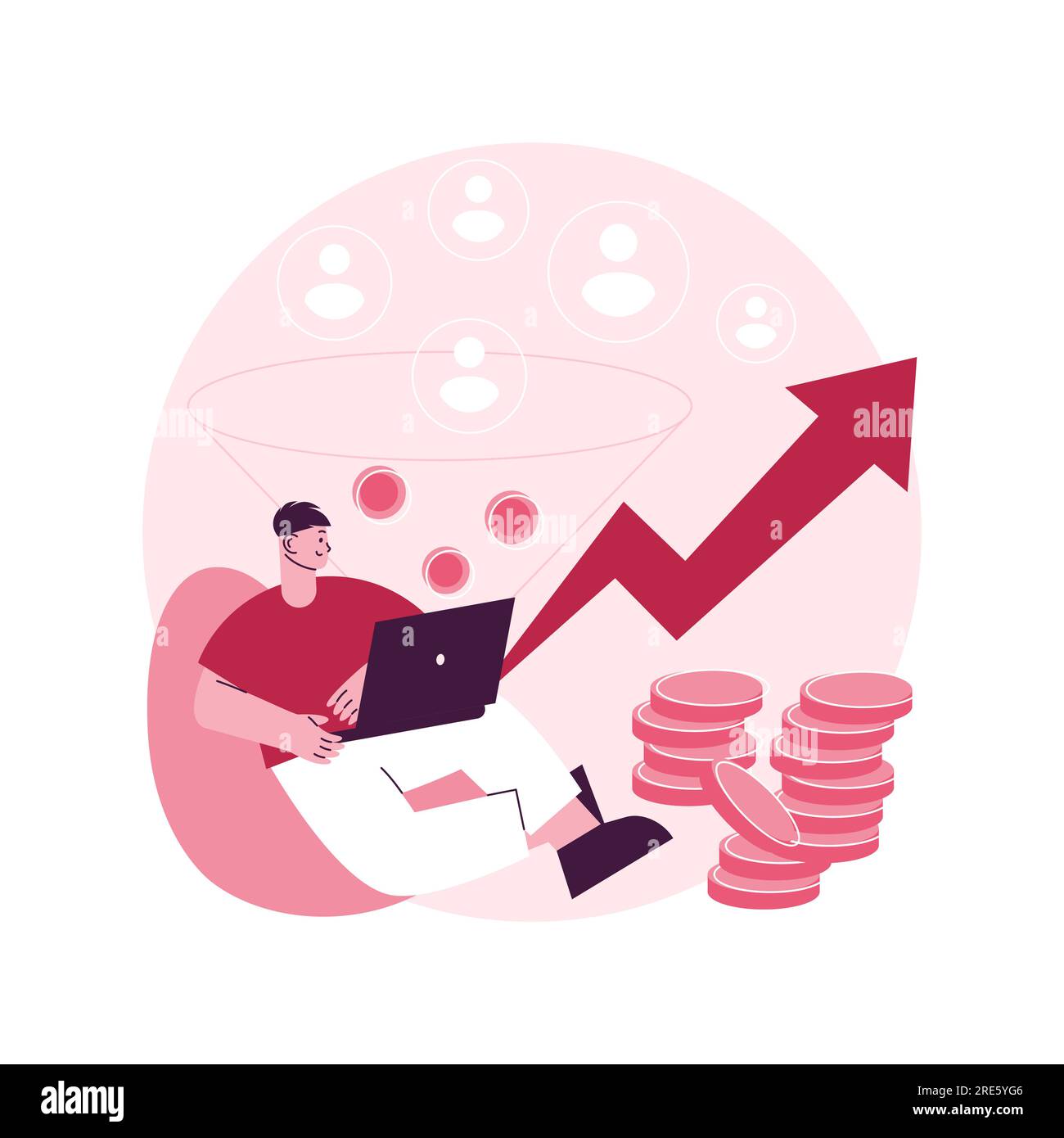 Conversion rate optimization abstract concept vector illustration ...