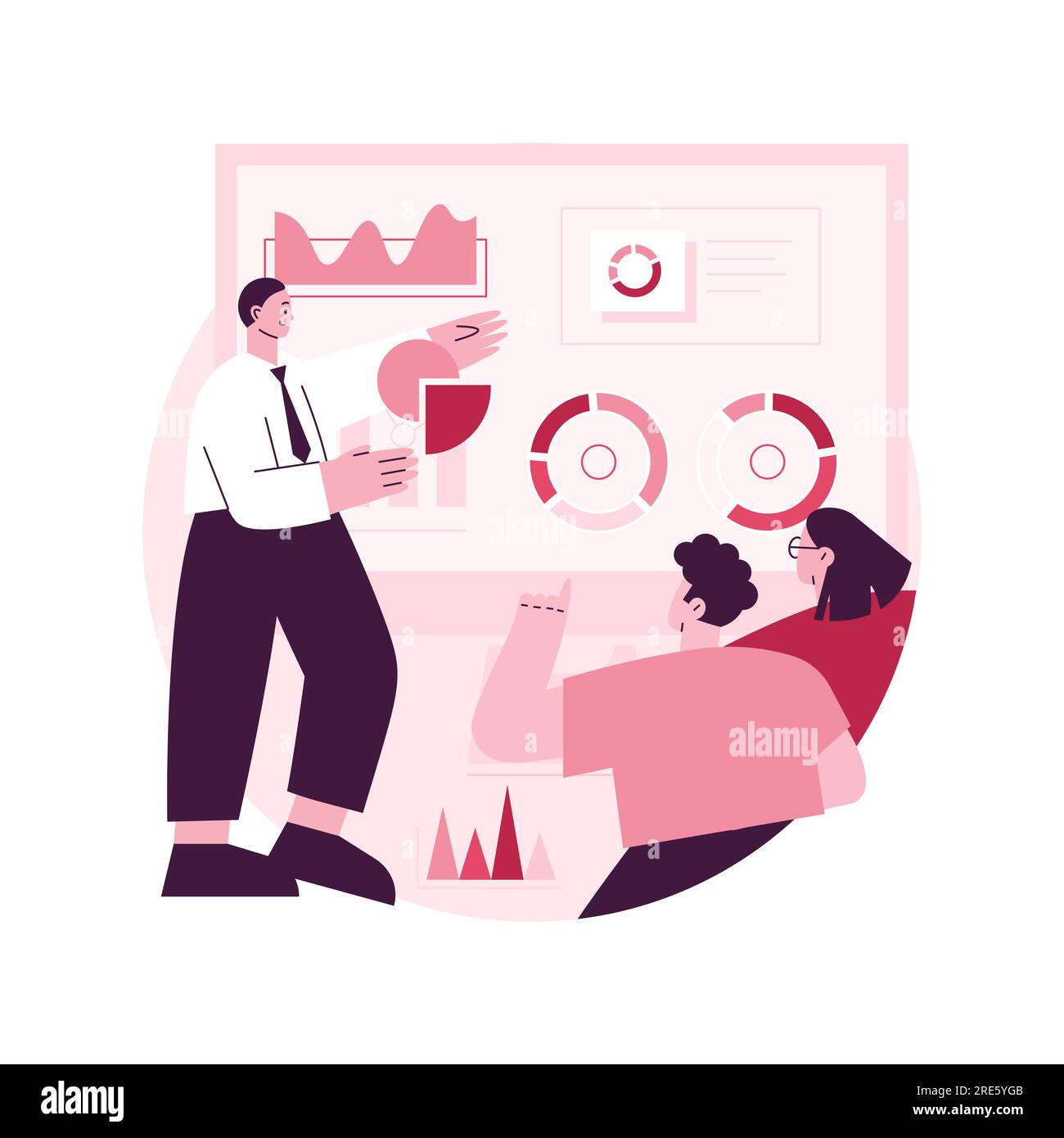 Digital presentation abstract concept vector illustration. Office ...