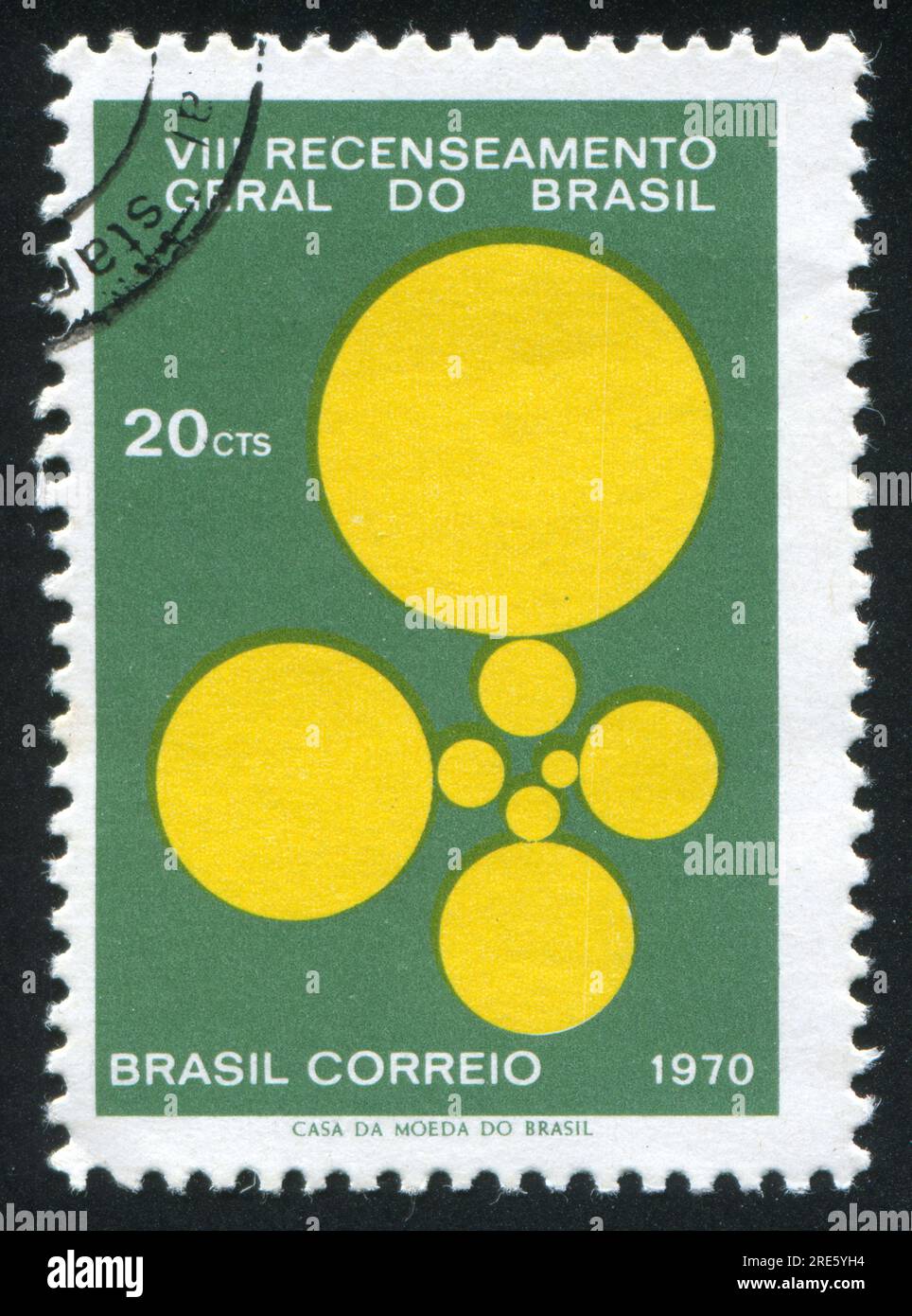 BRAZIL - CIRCA 1970: stamp printed by Brazil, shows Census Symbol ...