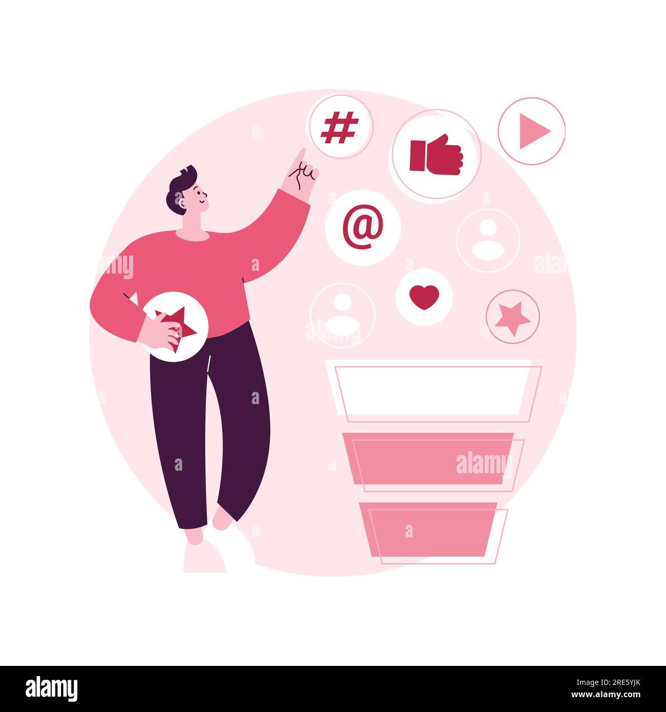 Marketing funnel abstract concept vector illustration. Internet ...