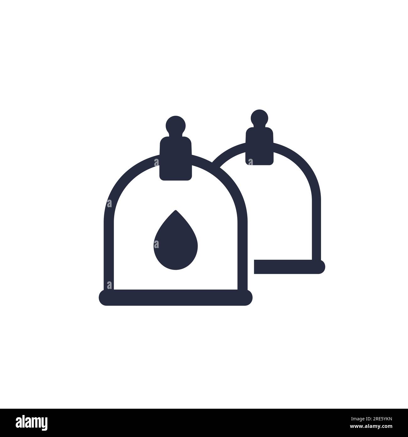 Hijama cups icon on white, vector Stock Vector Image & Art - Alamy