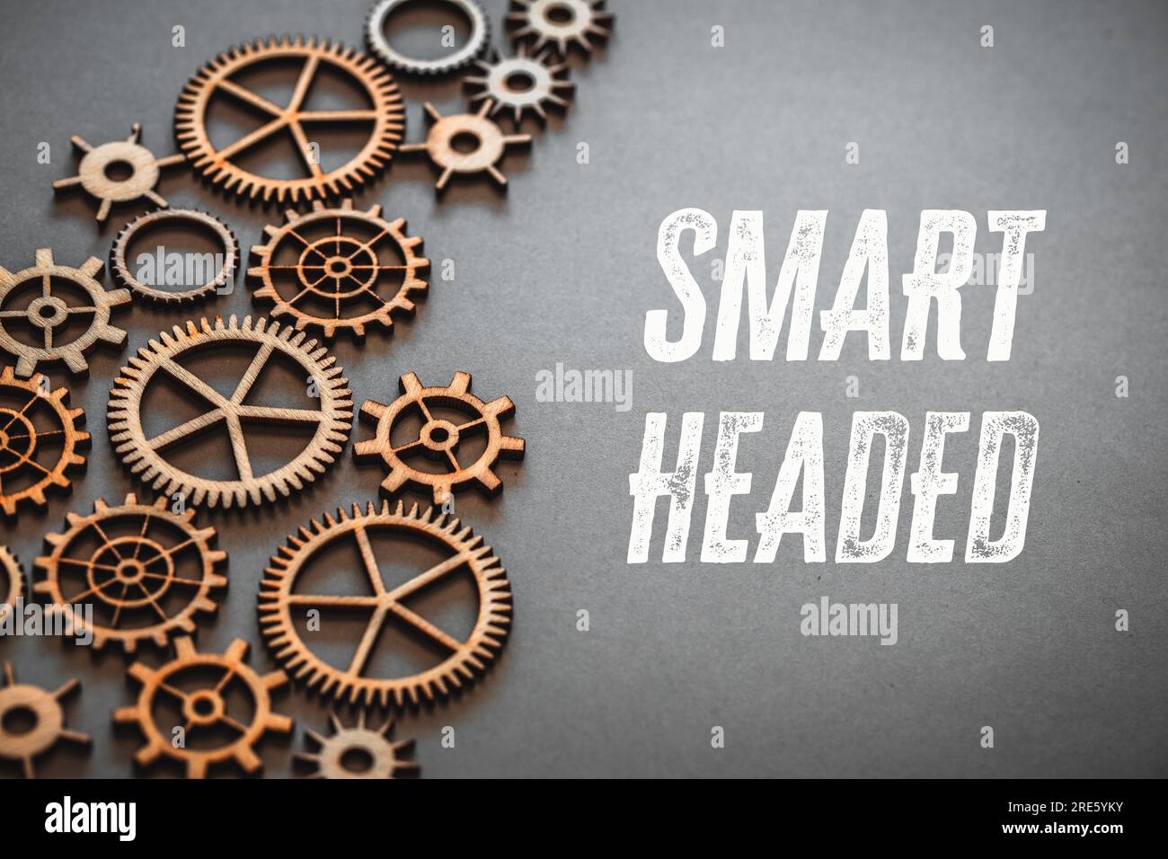 Smart Headed, small precise mechanisms, gears like clockwork, And text ...