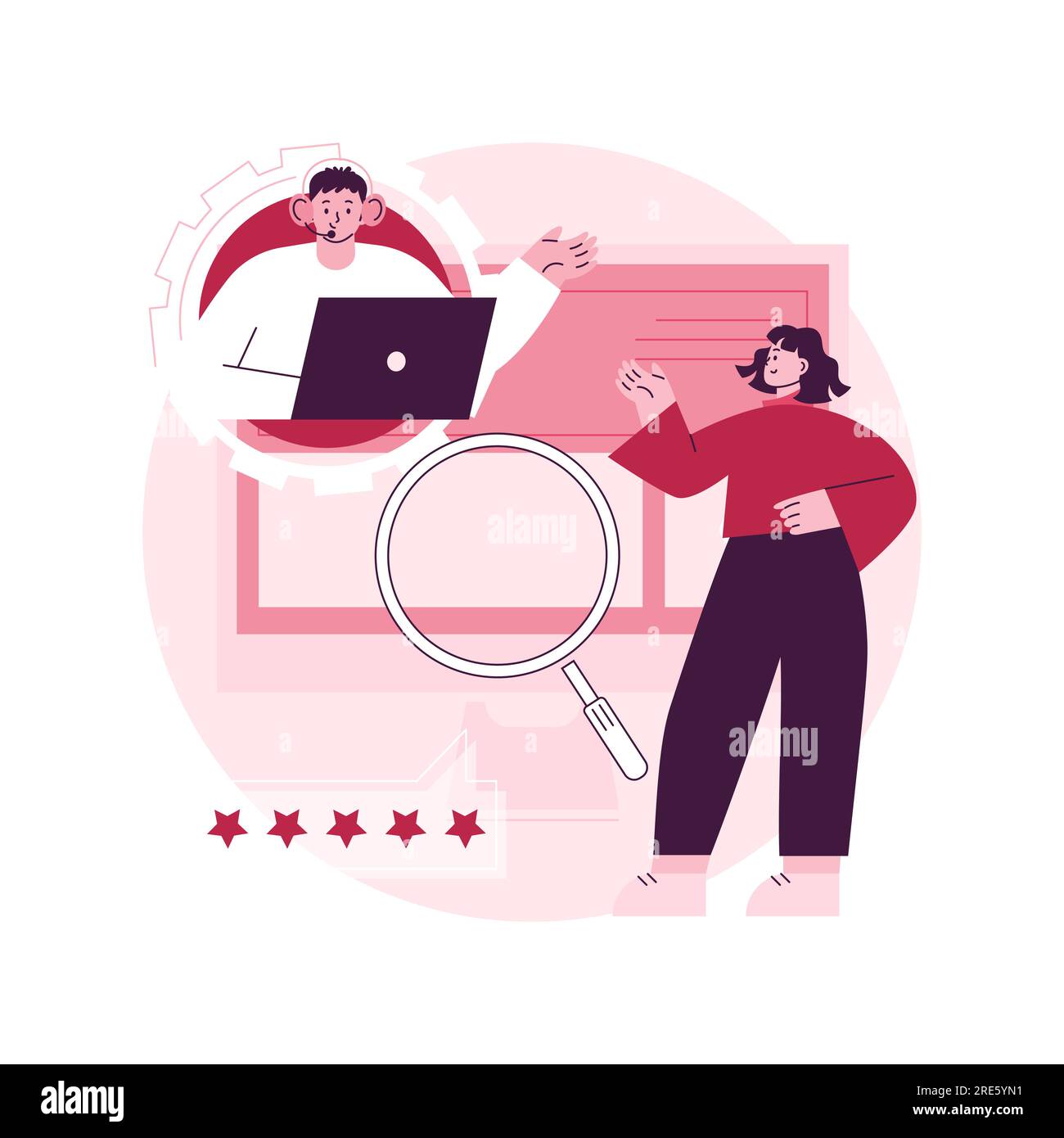 Customer self-service abstract concept vector illustration. E-support ...