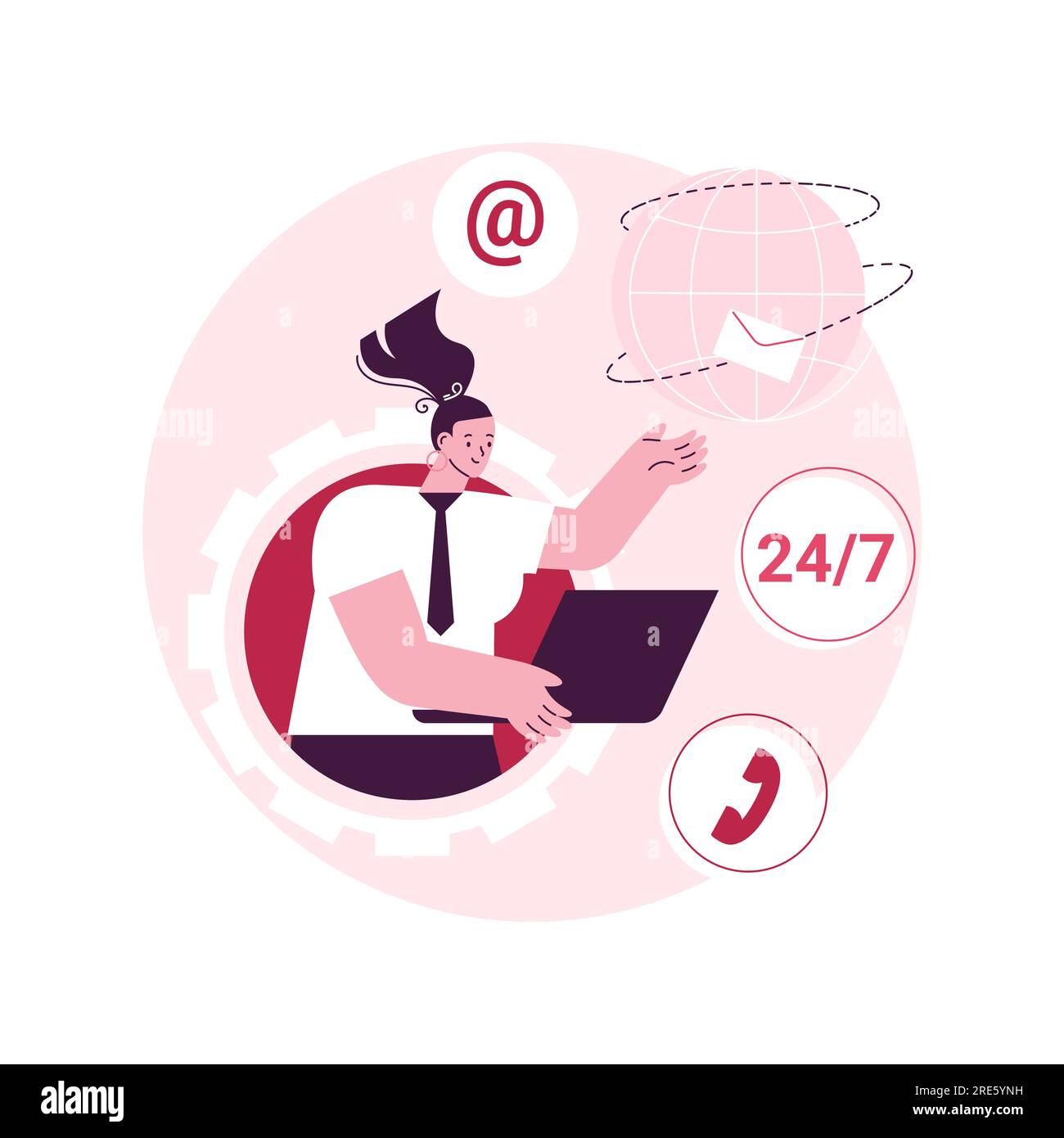 Contact center abstract concept vector illustration. Customer service ...