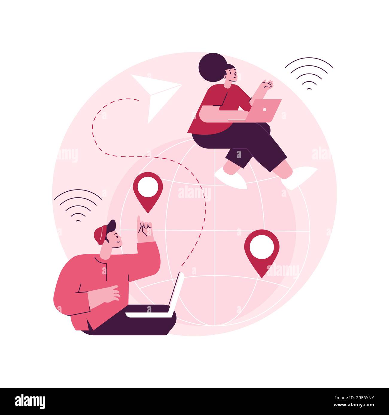 Digital nomad scene Stock Vector Images - Alamy