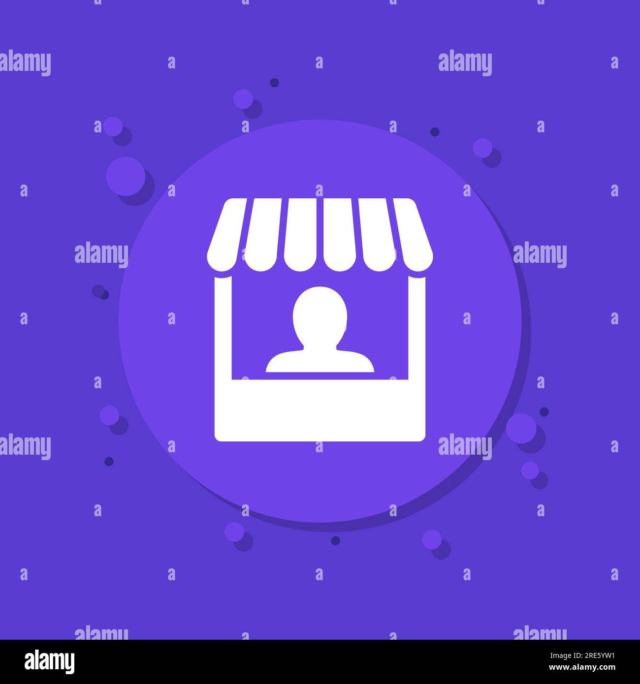 vendor or seller in booth vector icon Stock Vector Image & Art - Alamy