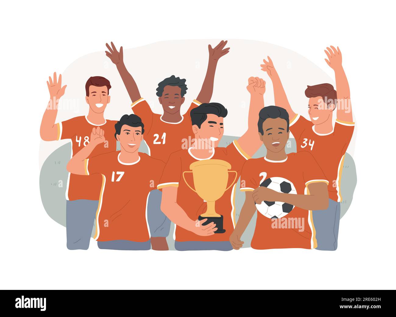 Football isolated concept vector illustration. Soccer team, tournament ... Football isolated concept vector illustration. Soccer team, tournament ...