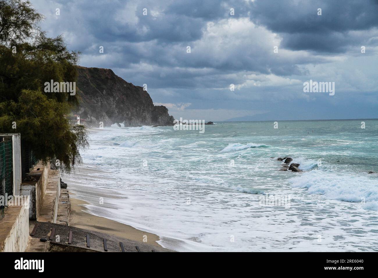 Turquoise gulf bay of Cape Capo Vaticano, Calabria, Southern Italy ...