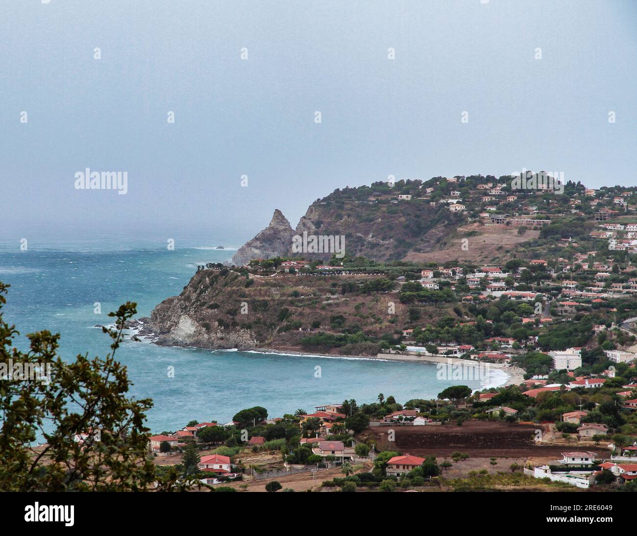Turquoise gulf bay of Cape Capo Vaticano, Calabria, Southern Italy ...