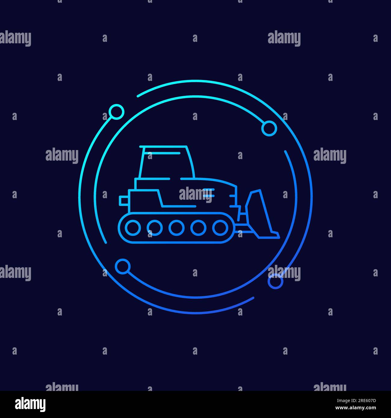 Crawler dozer icon, linear design Stock Vector Image & Art - Alamy