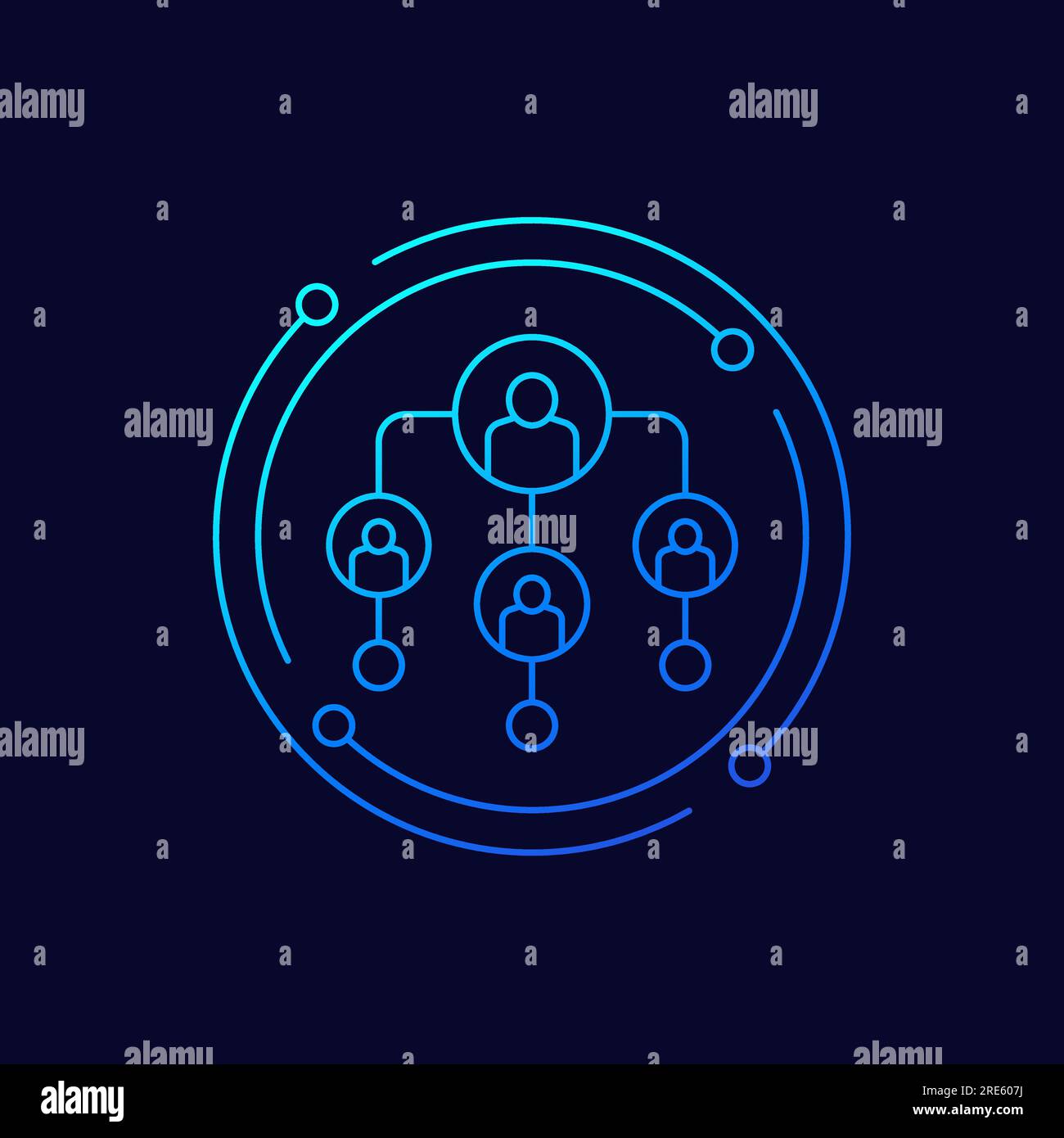 Hierarchy icon with people, linear design Stock Vector Image & Art - Alamy