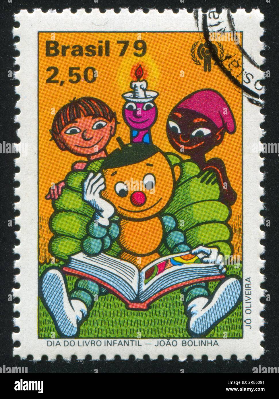 BRAZIL - CIRCA 1979: stamp printed by Brazil, shows Children IYC Emblem ...