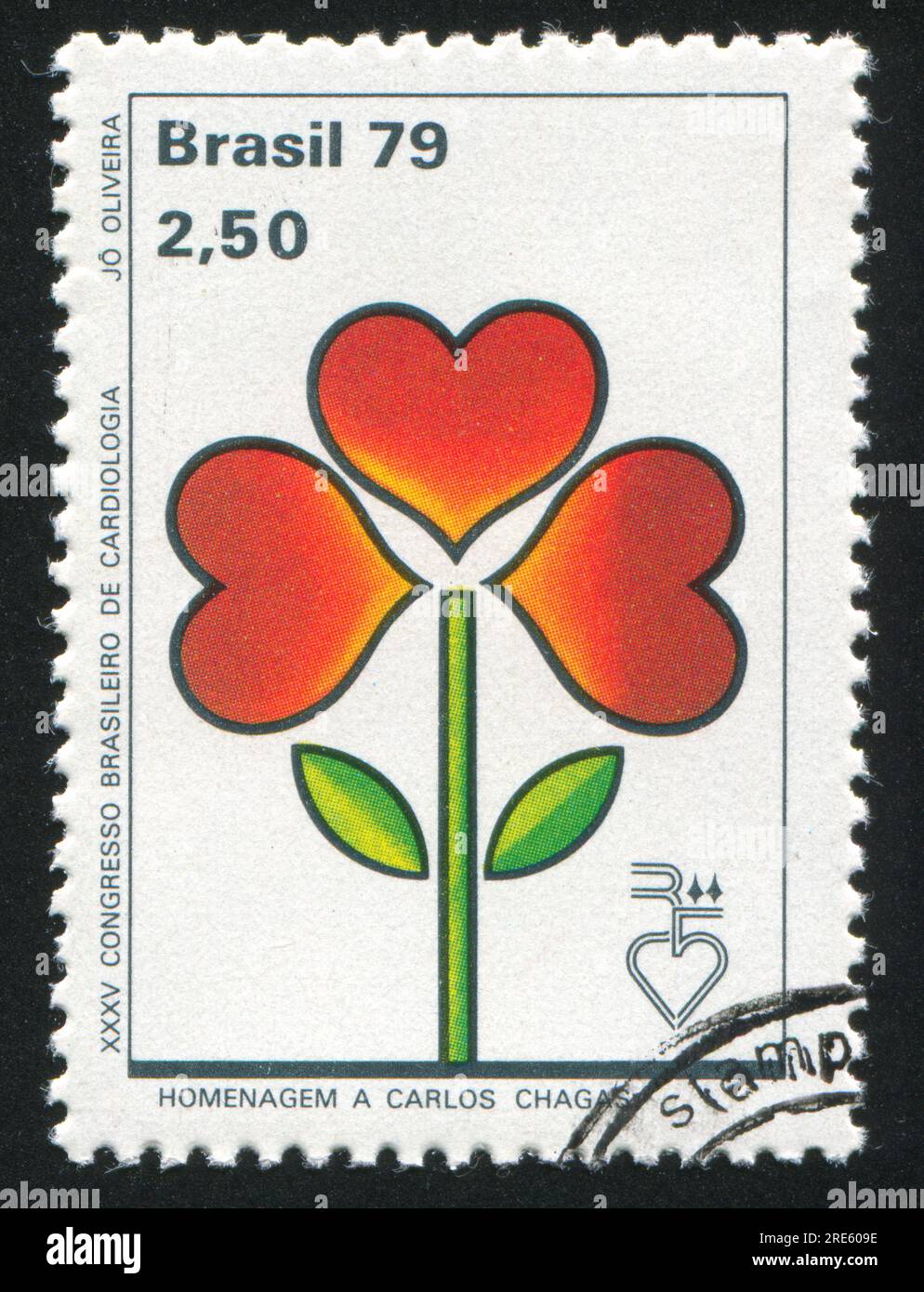 BRAZIL - CIRCA 1979: stamp printed by Brazil, shows Emblem and ...