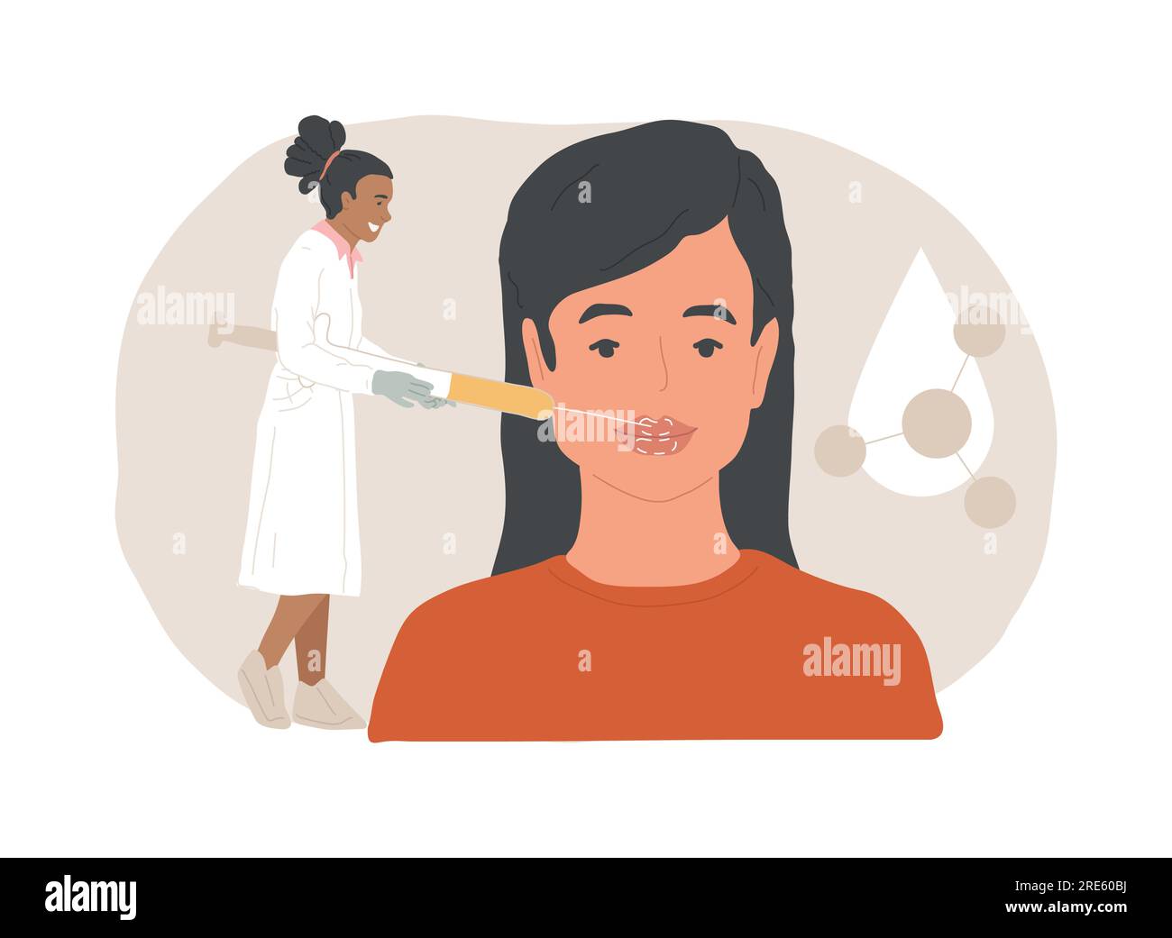 Lip injections isolated concept vector illustration. Filler cosmetic ...