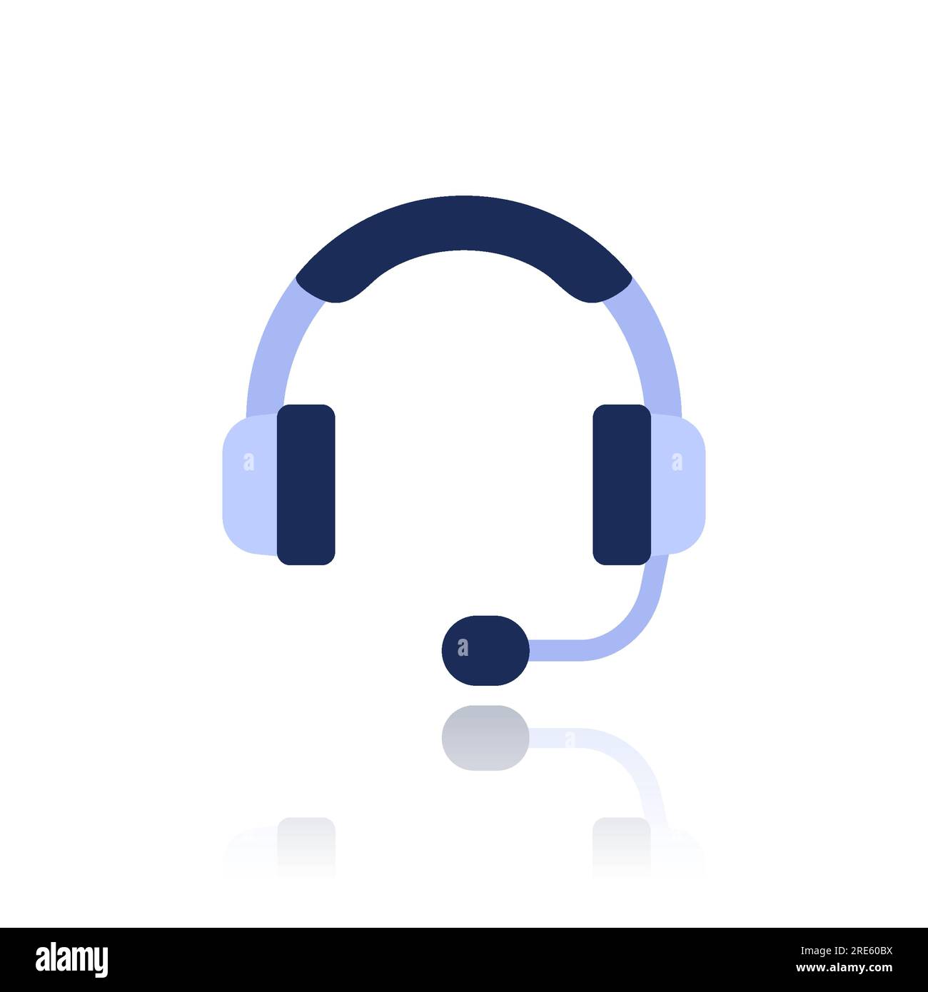 headset icon on white, flat vector Stock Vector Image & Art - Alamy