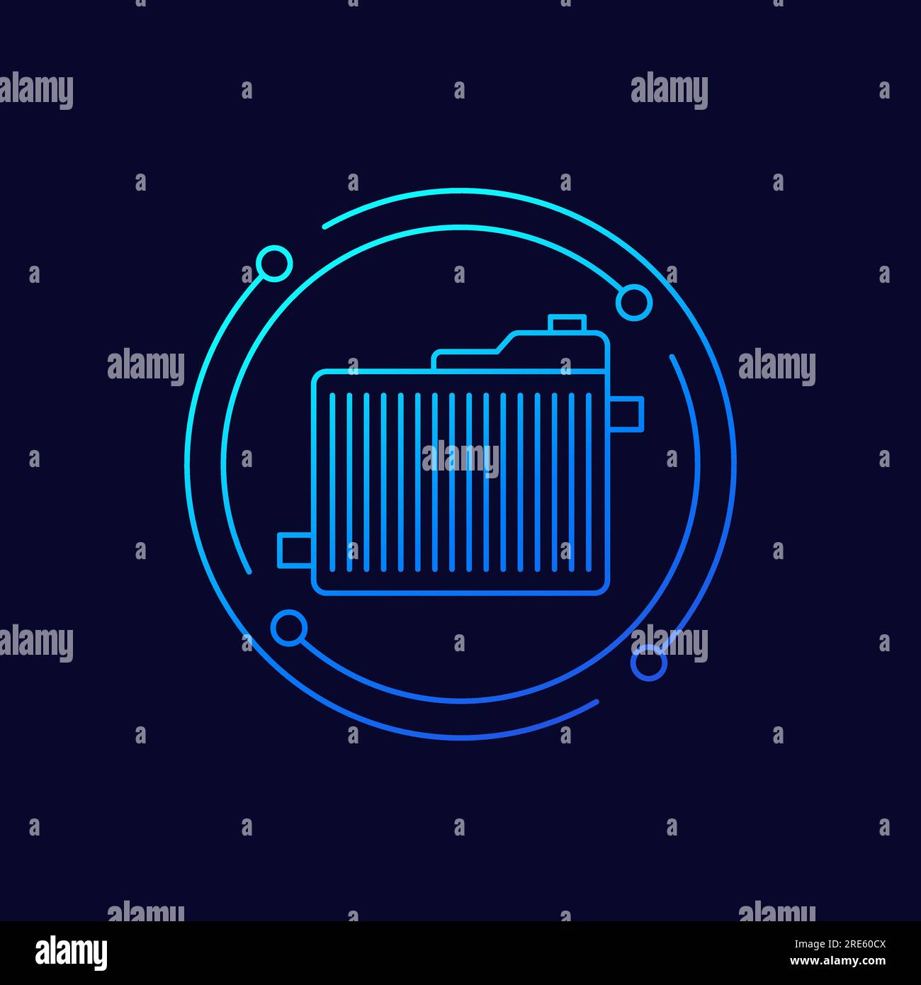 car radiator icon, linear design Stock Vector Image & Art - Alamy
