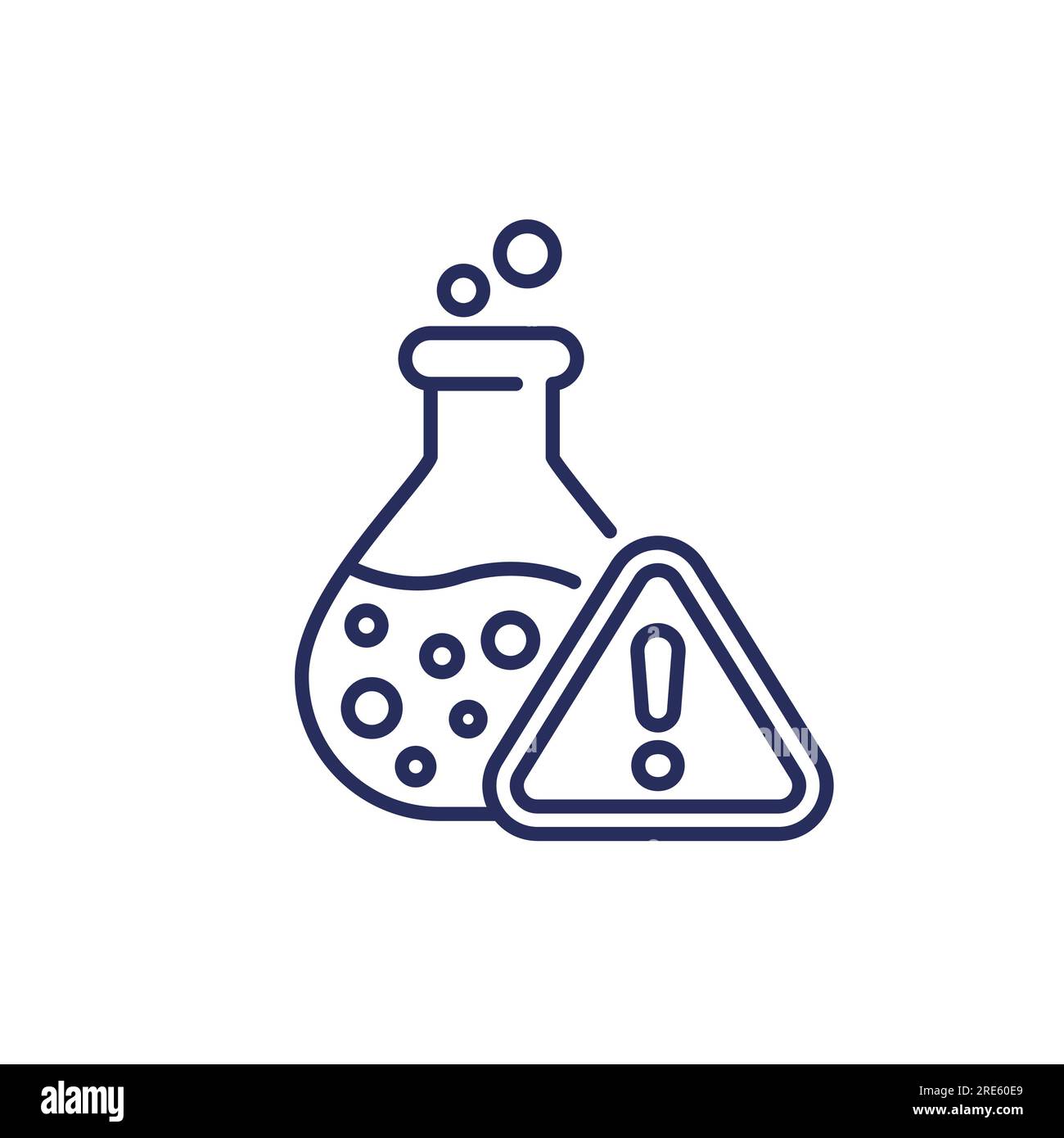 Danger liquid flask line Cut Out Stock Images & Pictures - Alamy