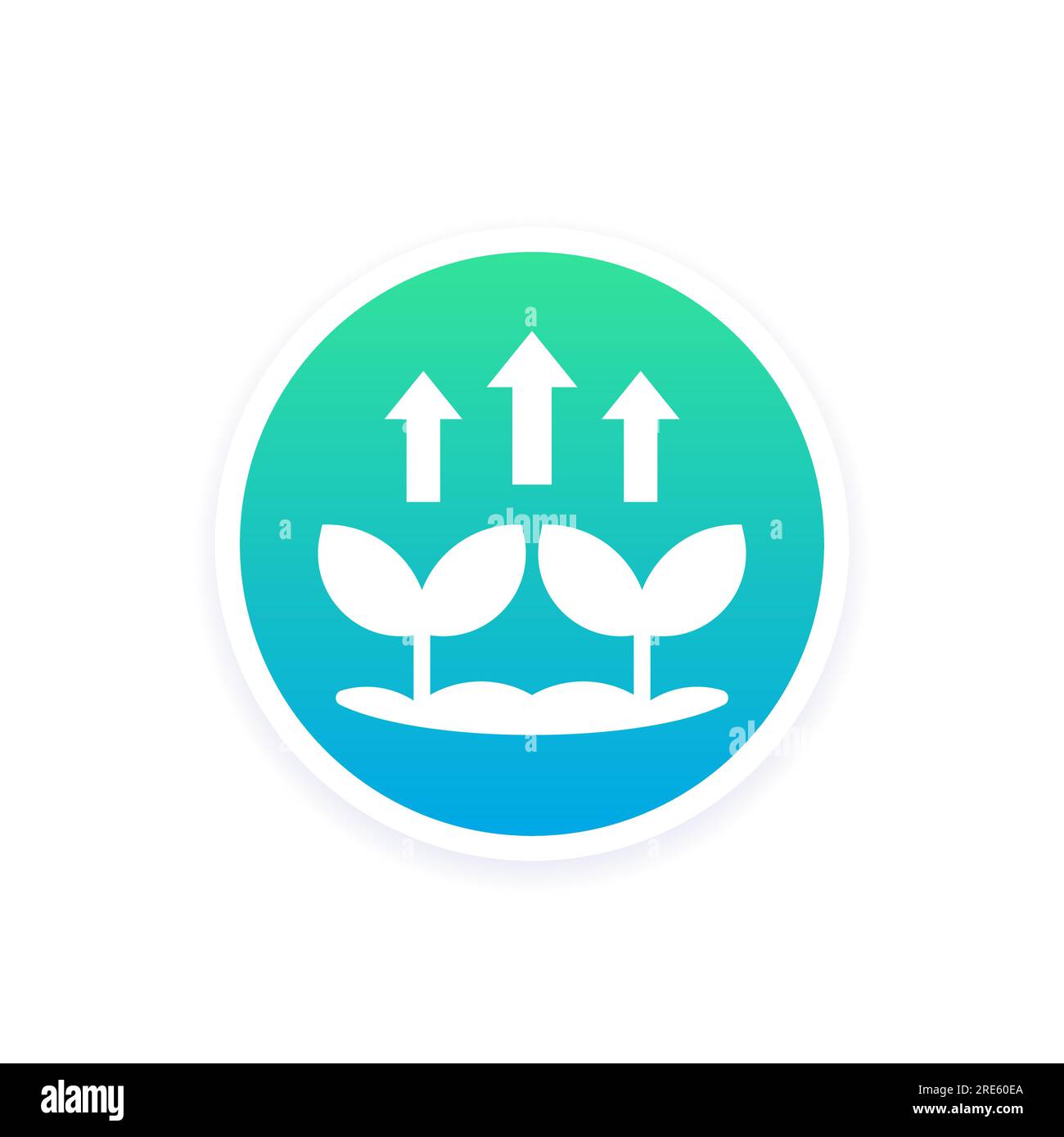 increase plant growth round icon, vector Stock Vector Image & Art - Alamy