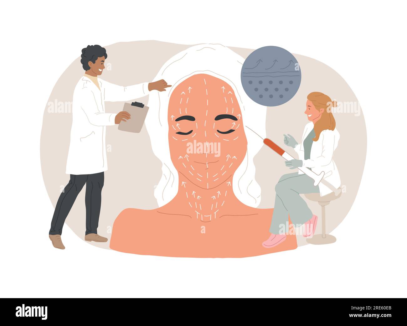 Face lifting isolated concept vector illustration. Rhytidectomy ...