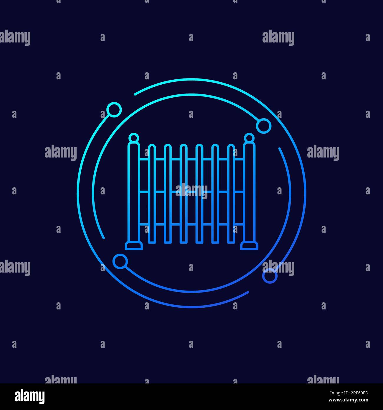 fence icon, linear vector design Stock Vector Image & Art - Alamy