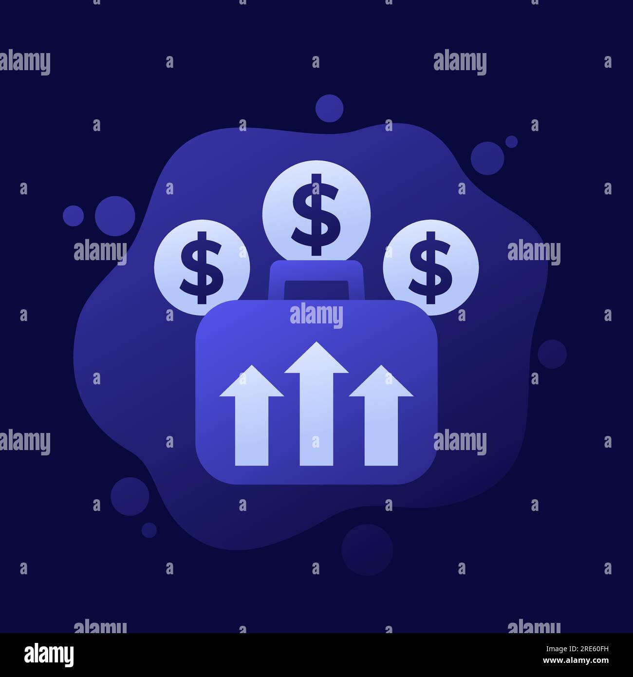 portfolio growth, profit increase icon, vector Stock Vector Image & Art ...