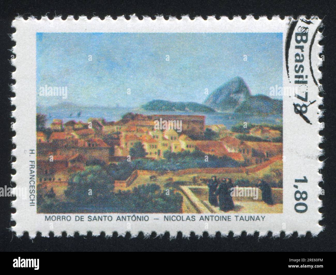 BRAZIL - CIRCA 1978: stamp printed by Brazil, shows St. Anthony Hill ...