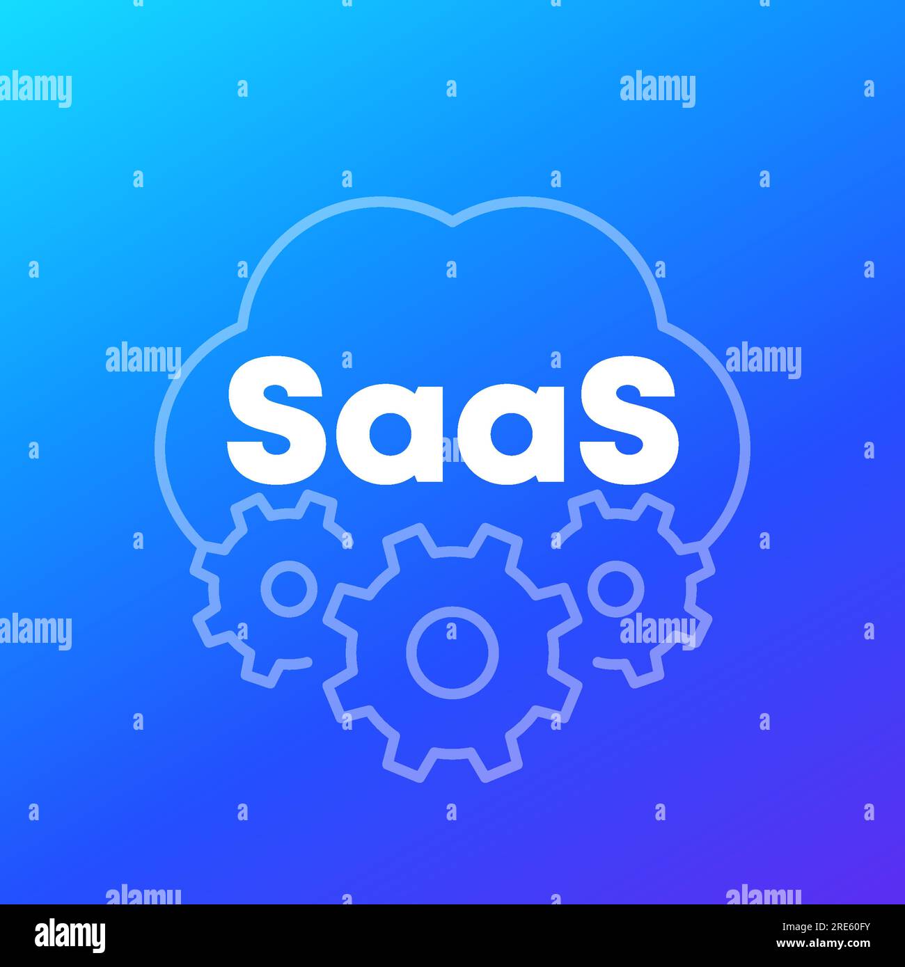 Saas, Software as a service vector icon Stock Vector Image & Art - Alamy