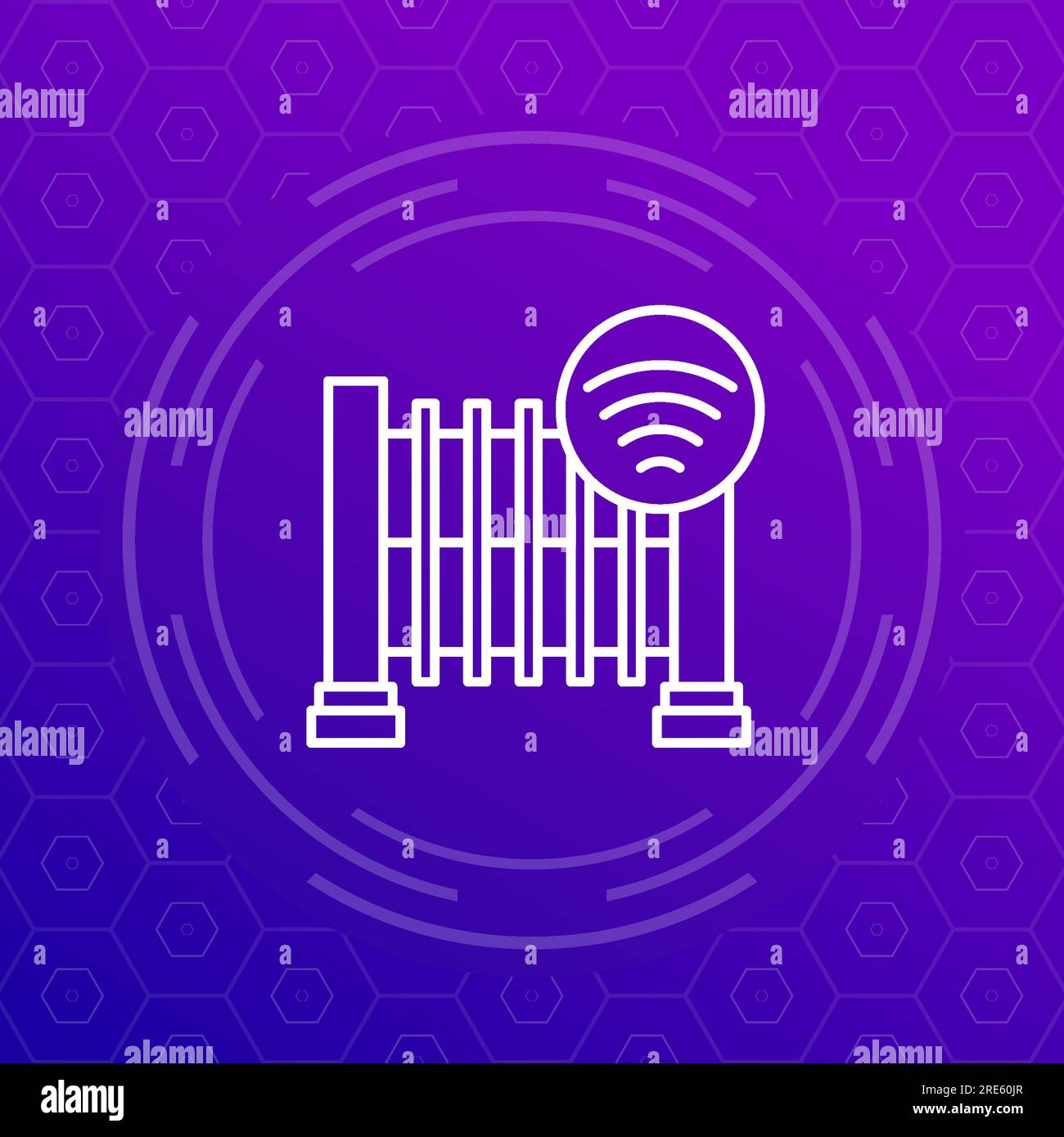 Automatic fence gate line Stock Vector Images - Alamy