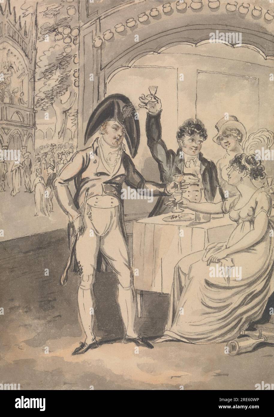 The Supper Box at Vauxhall by Isaac Cruikshank Stock Photo - Alamy