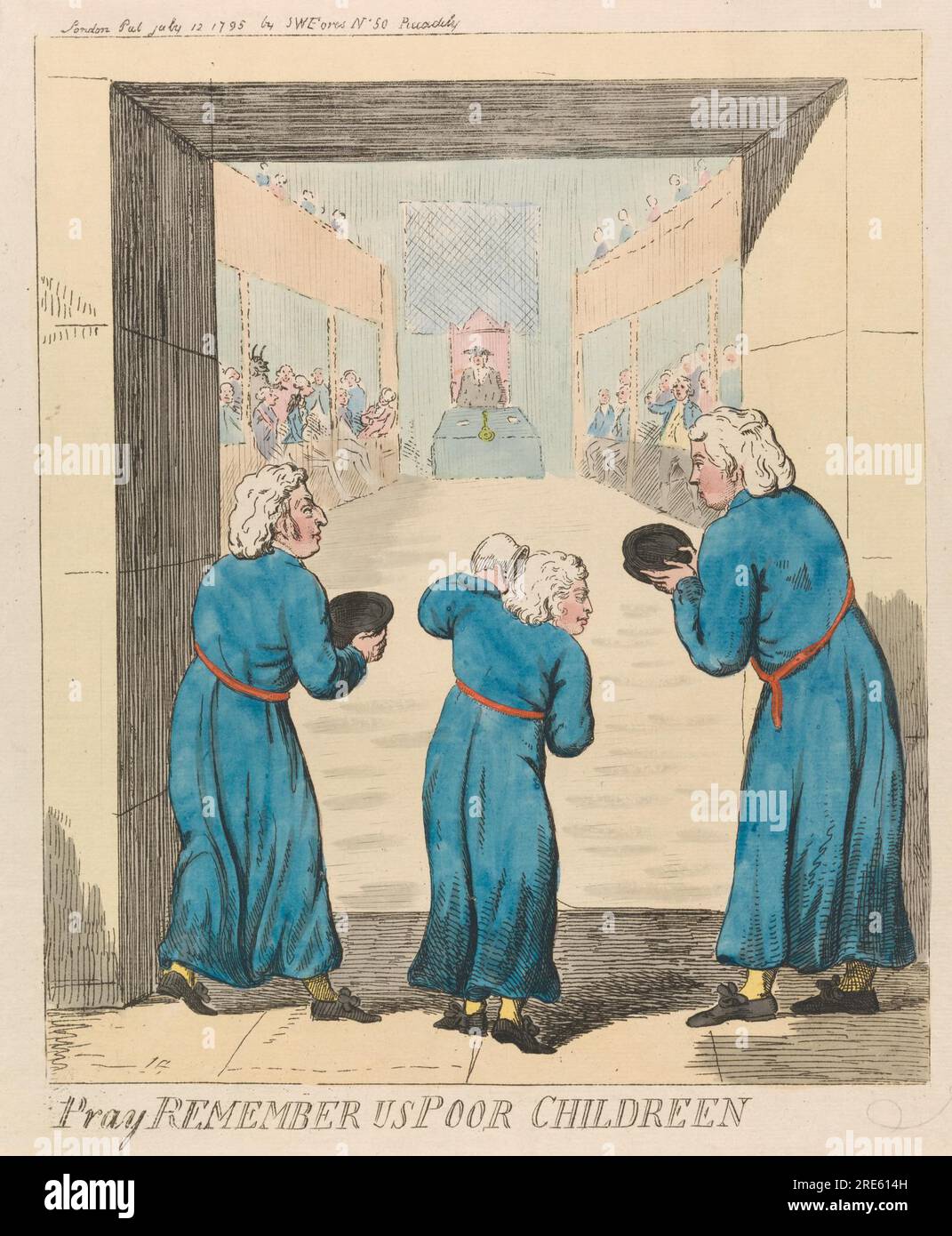 Pray Remember us Poor Children 1795 by Isaac Cruikshank Stock Photo - Alamy